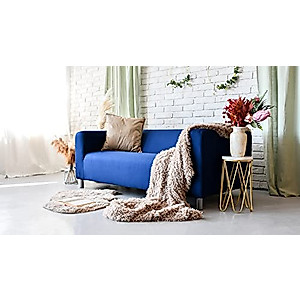 MASTERS OF COVERS Pure Cotton Klippan Loveseat Slipcover for The IKEA 2 Seater Klippan Loveseat Sofa Cover Replacement-Cotton Blue