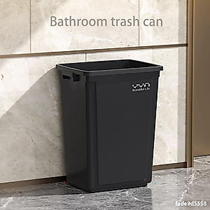 WEECRON Slim Trash Can 3 Gallon Plastic Garbage Can Wastebaskets for Office Kitchen Bathroom, 2 Pack Black