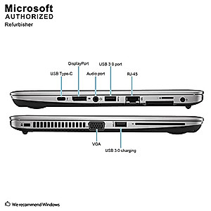 HP EliteBook 820 G3 12.5 Inch Business Laptop, Intel Core i7 6600U up to 3.4GHz, 16G DDR4, 512G SSD, WiFi, BT 4.0, VGA, DP, Win 10 64 Bit-Multi-Language Supports En/Sp/Fr(Renewed)