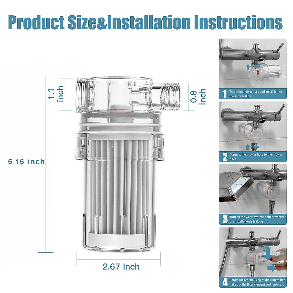 Shower Filter - Remove Chlorine & Heavy Metals Safely
