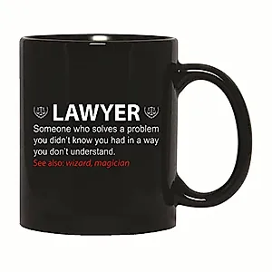 Law Meaning Definition Gift for Lawyers 11oz 15oz Black Coffee Mug