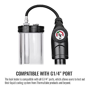 Thermaltake Pacific Leak Tester, Compatible with G1/4" Port, Straightforward Measurements, CL-W303-PL00BL-A