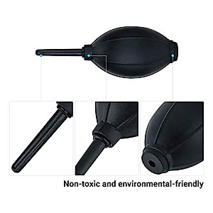 Soft Tip Silicone Super Air Blower Blaster Pump Dust Cleaner Include Micro Fiber Cleaning Cloth, Bulb Blower for Digital SLR Lens Sensor LCD Screens Musical Instruments Keyboards Telescope Filters