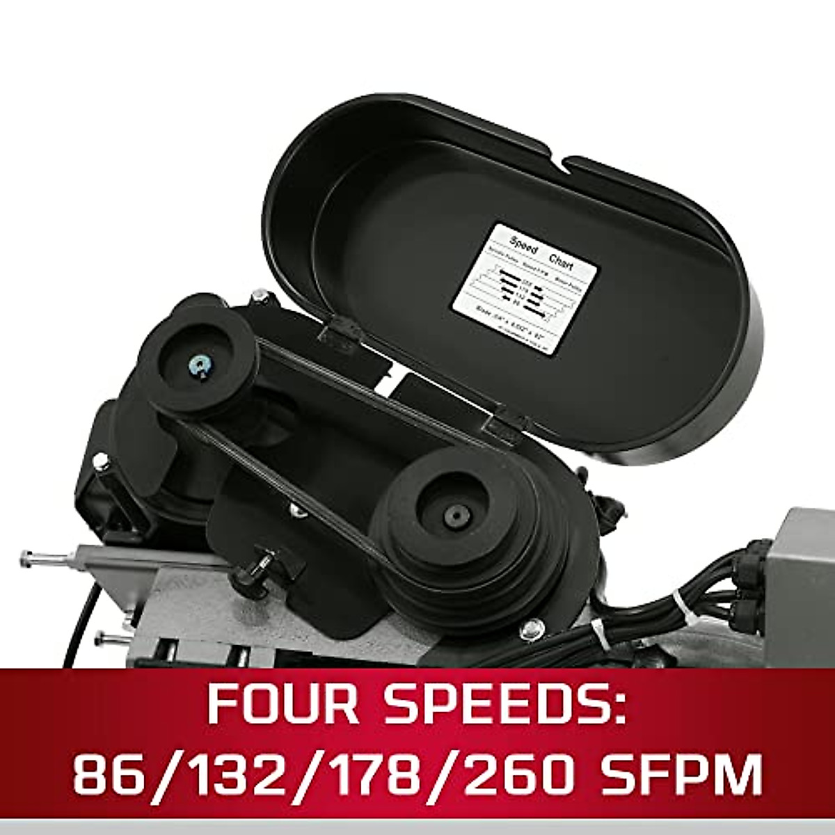 JET HVBS-710S, 7" x 10-1/2" Belt-Driven Mitering Bandsaw, 1Ph 115/230V (413451)