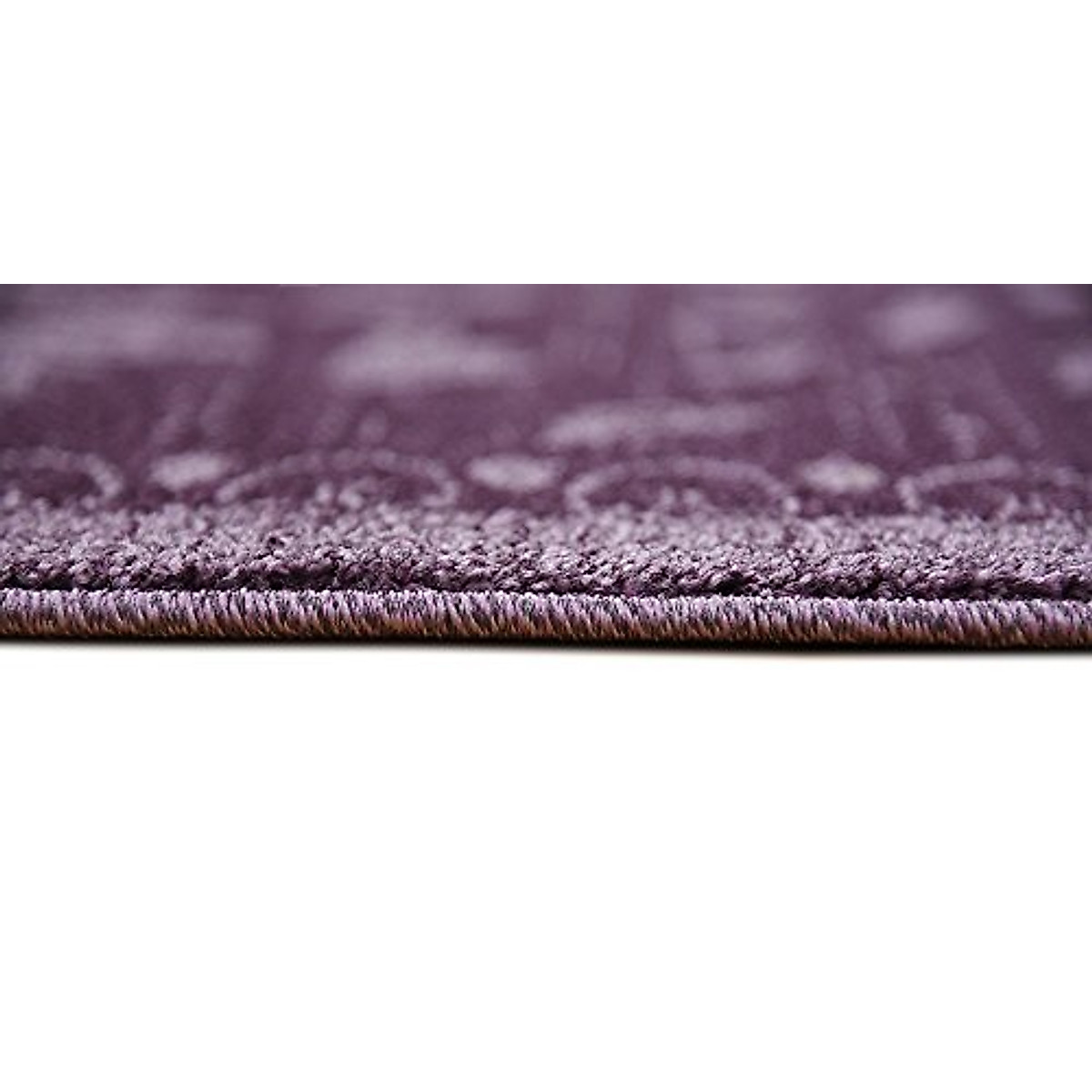 Unique Loom La Jolla Collection Farmhouse, Contemporary, Botanical, Traditional, Vintage Area Rug, 10 x 13 ft, Violet/Dark Purple
