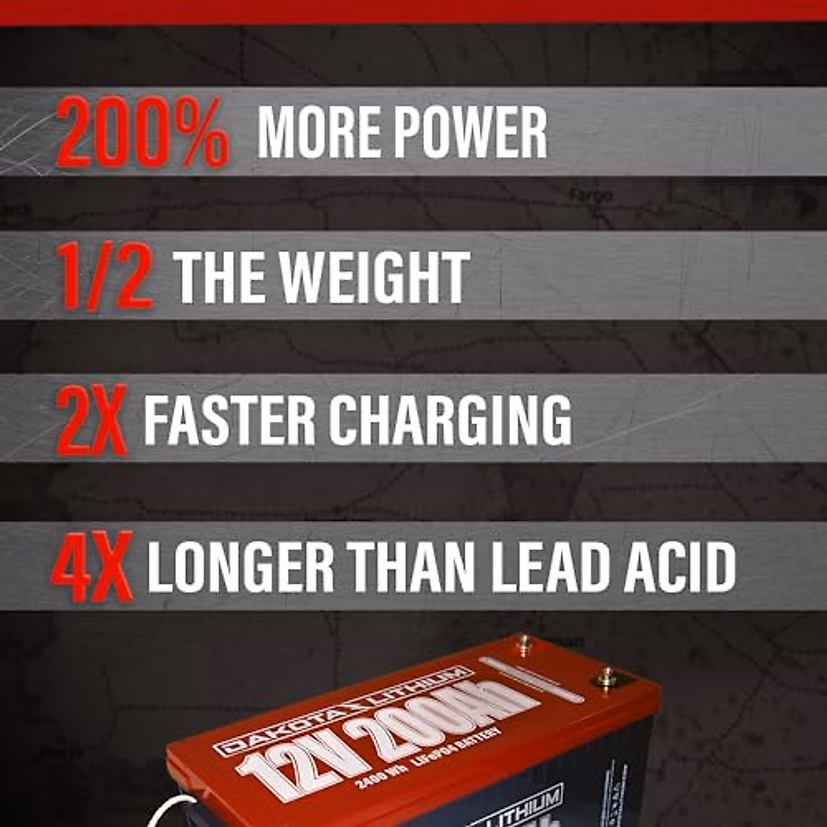 Dakota Lithium - 12V 800Ah Solar Battery Bank - 11 Year Warranty Home Power Storage, Emergency Power, Off-Grid, Solar Power, Powerwalls, and More - 4 Batteries, 4 Chargers, Wiring Connector Included