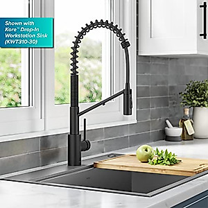 KRAUS Oletto 2-in-1 Commercial Style Pull-Down Single Handle Water Filter Kitchen Faucet for Reverse Osmosis or Water Filtration System in Matte Black, KFF-2631MB