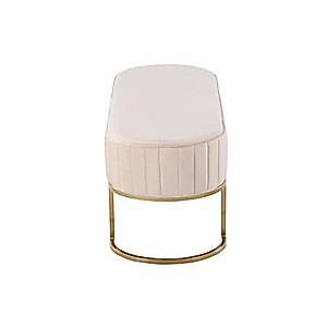 Demi Pleated Bench, Velvet Upholstered Bench, Bench for Entryway, Bed Bench for Bedroom, Dining Bench