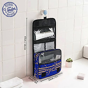 BBGreek Sigma Gamma Rho Paraphernalia - Toiletry Travel Bag Organizer with Hanging Hook - Poodle - Cosmetic Make-Up Case for Women - SGRho - Official Vendor