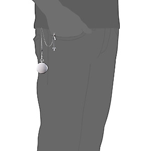 Tissot Unisex-Adult Savonette 316L Stainless Steel case Quartz Pocket Watch, Grey, Stainles Steel (T8624101904200)