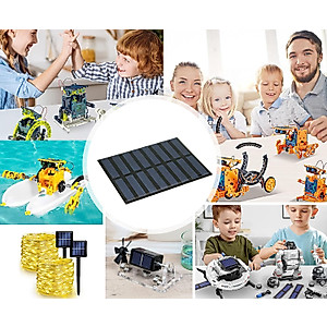 5Pcs Mini Solar Panels for Solar Power, 4V 200mA Mini Solar Panel Kit DIY Electric Toy Photovoltaic Cells Solar Epoxy Cell Charger 4.33"*3.15"(110mm*80mm)