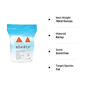 Boxie® Air Extra Strength 35 Day Odor Control Clumping Cat Litter, 6.5lb Boxiecat 99.9% Dust Free Plant-Based Kitty Litter