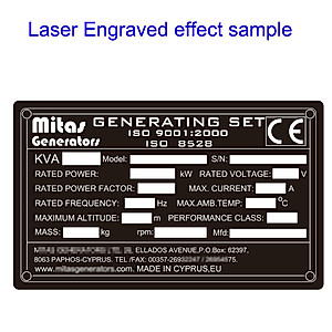 Ebamaz Anodized Aluminium Laser Engraved Mount Metal Plate Etching Sheets 100X50mm Round Corner with Adhesive­ (1 Color 1PCS, Blank, 4PCS)