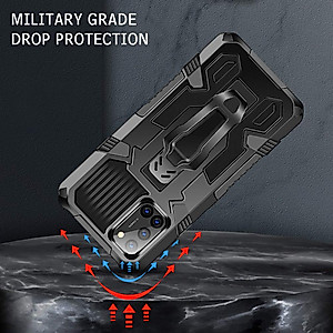 Hicaseer Oppo Reno2 Z Case,Shockproof Military Grade Double Layer TPU Protective Case Integrated Bracket Case for Oppo Reno2 Z 6.53" -Red