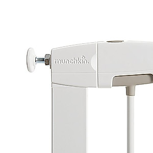 Munchkin® Easy Close Pressure Mounted Baby Gate for Stairs, Hallways and Doors, Walk Through with Door, Metal, White, 35x29.5 Inch (Pack of 1)