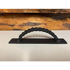 Bike Chain Drawer Pull Or Cabinet Handle Round (6.3, Black)