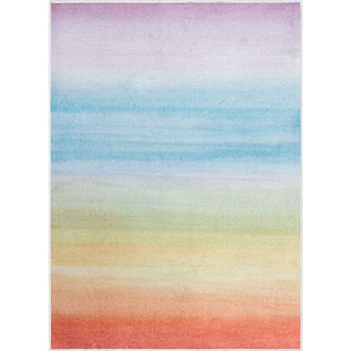 Well Woven Kids Rugs Sunrise 5' x 7' Multi Color Modern Printed Machine Washable Area Rug