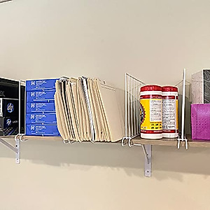 Evelots 8 Pack Wood Shelf Divider/Organizer-Closet/Cabinet-Bedroom/Office-No Tools