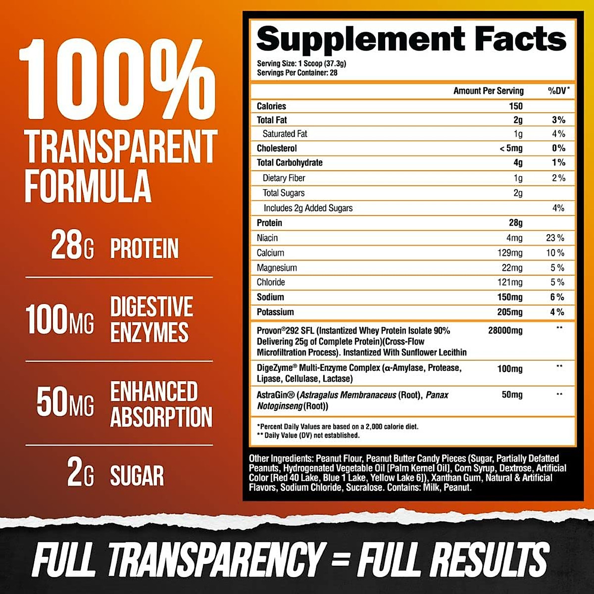 ALPHA LION Superhuman Whey Protein Powder, Great Tasting Pure Whey Protein Isolate, Low Carb, Low Sugar, No Bloat Post Workout, Muscle Recovery & Growth (28 Servings, PB & Gains)