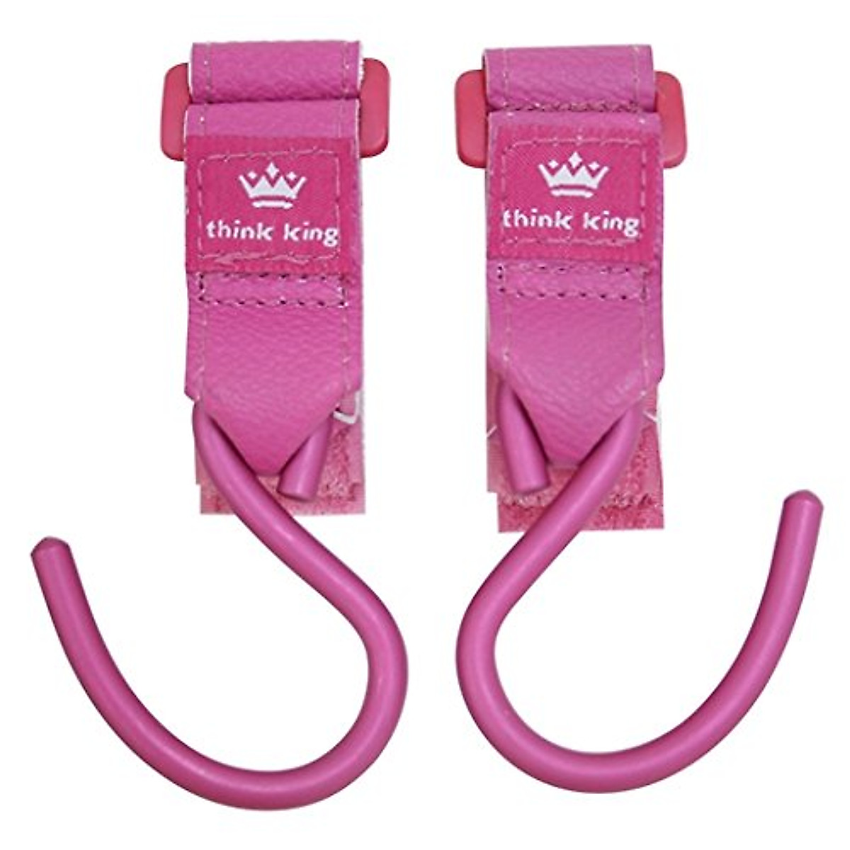 Think King Mighty Buggy Hooks, Pink, 2 Count