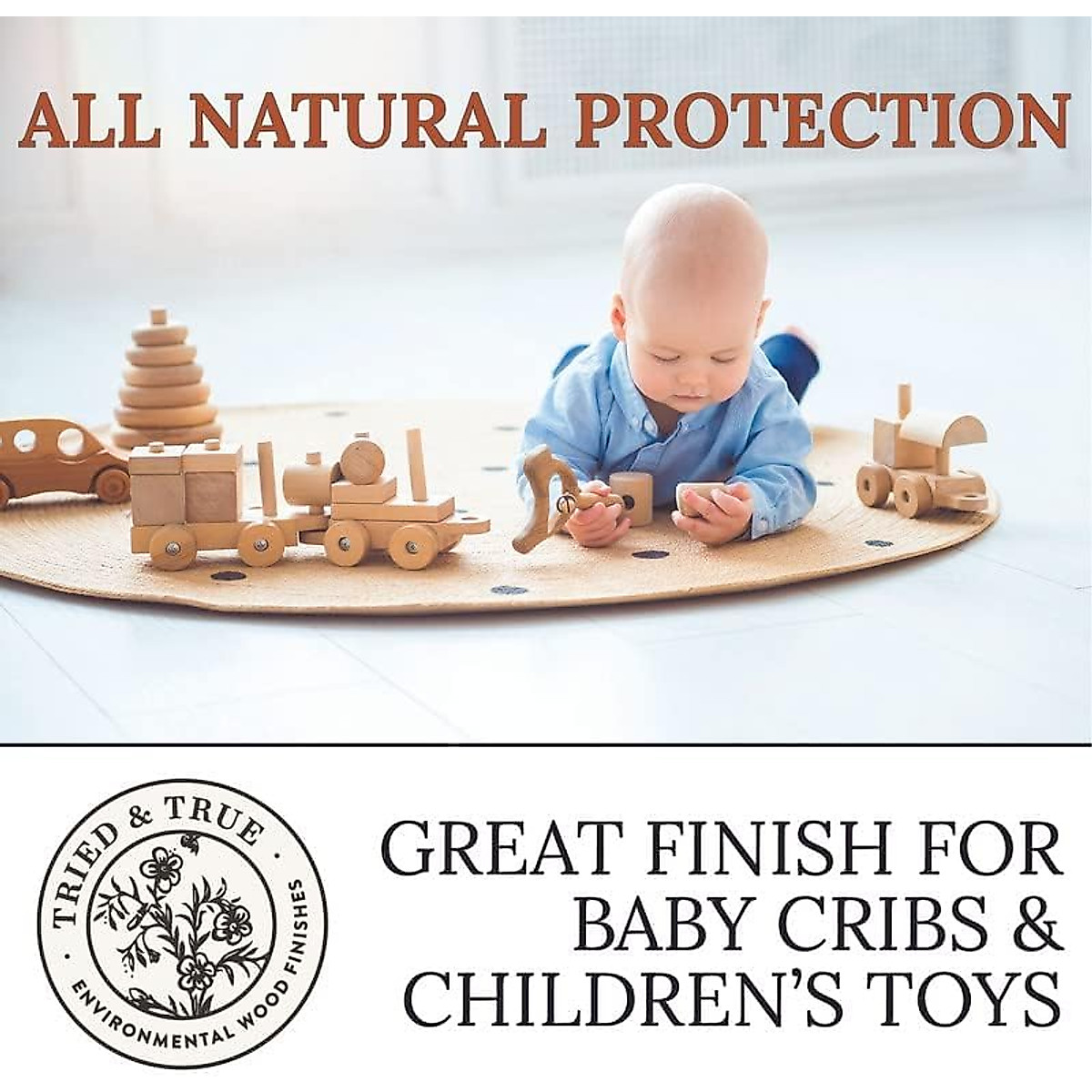 Tried & True Superior Varnish Oil Wood Finish & Sealer, 8 oz. - Natural Pine Resin & Linseed Oil, Ideal for Interior Furniture, Tables, Countertops - Food Safe, Scratch Resistant & Durable