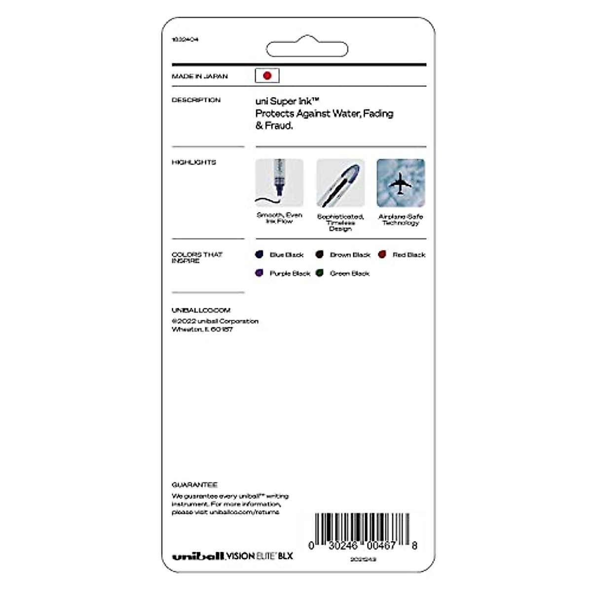 Sanford, 1832404, Vision Elite BLX Series Stick Roller Ball Pen, 0.8mm, Assorted Ink/Barrel, 5 Pens/Pack, Sold As 1 Pack