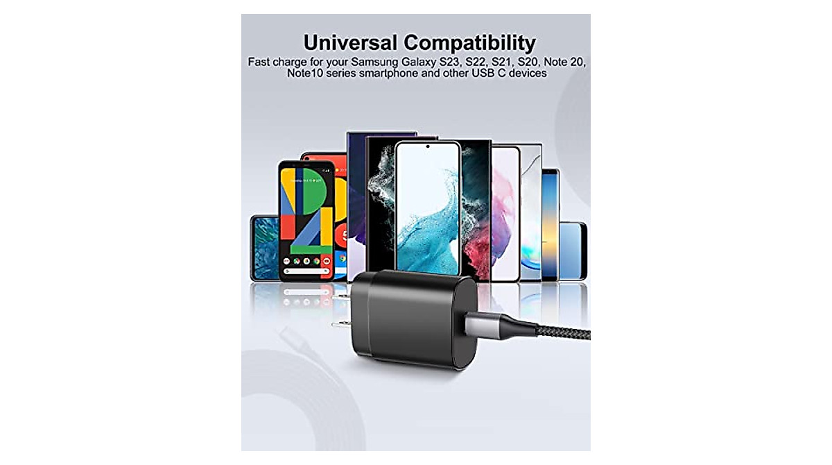 Super Fast Charger Type C 2-Pack - 25W USB C Fast Charging Kit
