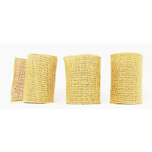 3 roll Pack Burlap Ribbon 3" x 5 Yards Natural Jute Total 3 X 5 Yard Rolls, (Natural, 3inch X 15yards)