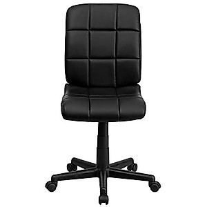 Flash Furniture Clayton Mid-Back Black Quilted Vinyl Swivel Task Office Chair