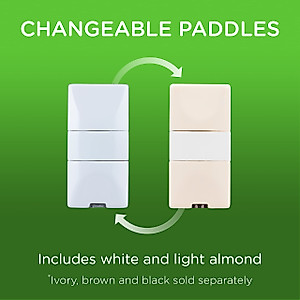 Enbrighten Z-Wave Plus Smart Motion Sensor Light Switch, On/Off, Vacancy / Occupancy Sensor, Includes White and Lt. Almond, Zwave Hub Required, Works with SmartThings, Wink, and Alexa, 26931