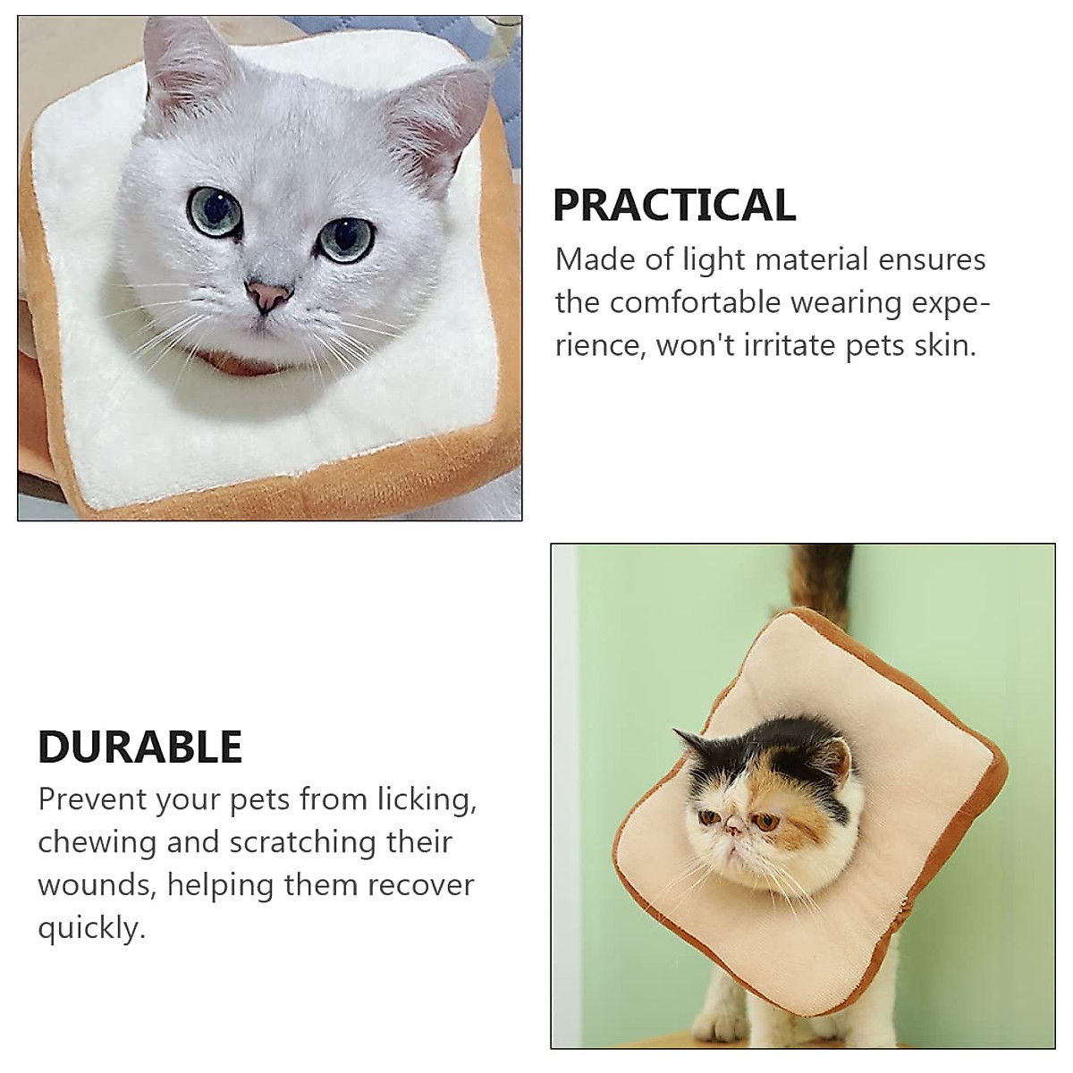 Mipcase 1pc Collar Loaf Bread Pet Decor Puppy Outfits Cat Costumes for Cats Kitten Neck Cone Inflatable Costumes Puppy Bunny Costume Small Dog Costume Neck Circle Cotton -Scratch
