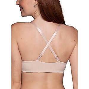 Vanity Fair Women's Illumination Front Closure Bra, 3-Way Convertible Staps, Lightly Lined Cups up to DD, Beige, 36C
