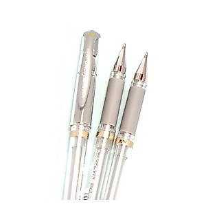 Uni-ball Signo Broad Point Gel Impact Pen Silver Ink, 1.0mm, 3 pens per Pack (Japan import) [Komainu-Dou Original Package]