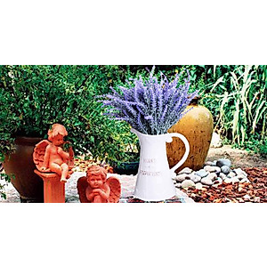 Artificial Lavender Bouquet Plastic Flocked Flowers Layout DIY Bridal Bouquet Home Garden Mall Christmas Holiday Decora-5PCS Purple