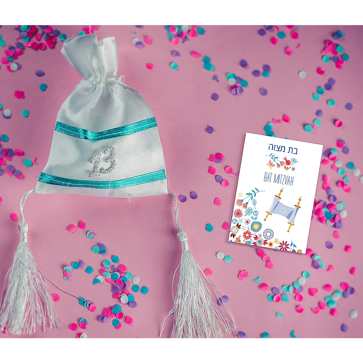 Better Office Products 36 Pack Bar Mitzvah & Bat Mitzvah Cards, Mazel Tov Jewish Celebration Cards with Envelopes, Bulk Set, Classic 5 x 7 Inch Size, 8 Unique Cover Designs with Heartfelt Sentiments