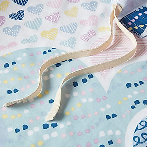 Urban Habitat Kids Duvet Set Vibrant Fun and Playful Print All Season Comforter Cover Matching Shams, Decorative Pillow, Children Bedding, Bedroom Décor, Full/Queen, Cloud Blue 5 Piece