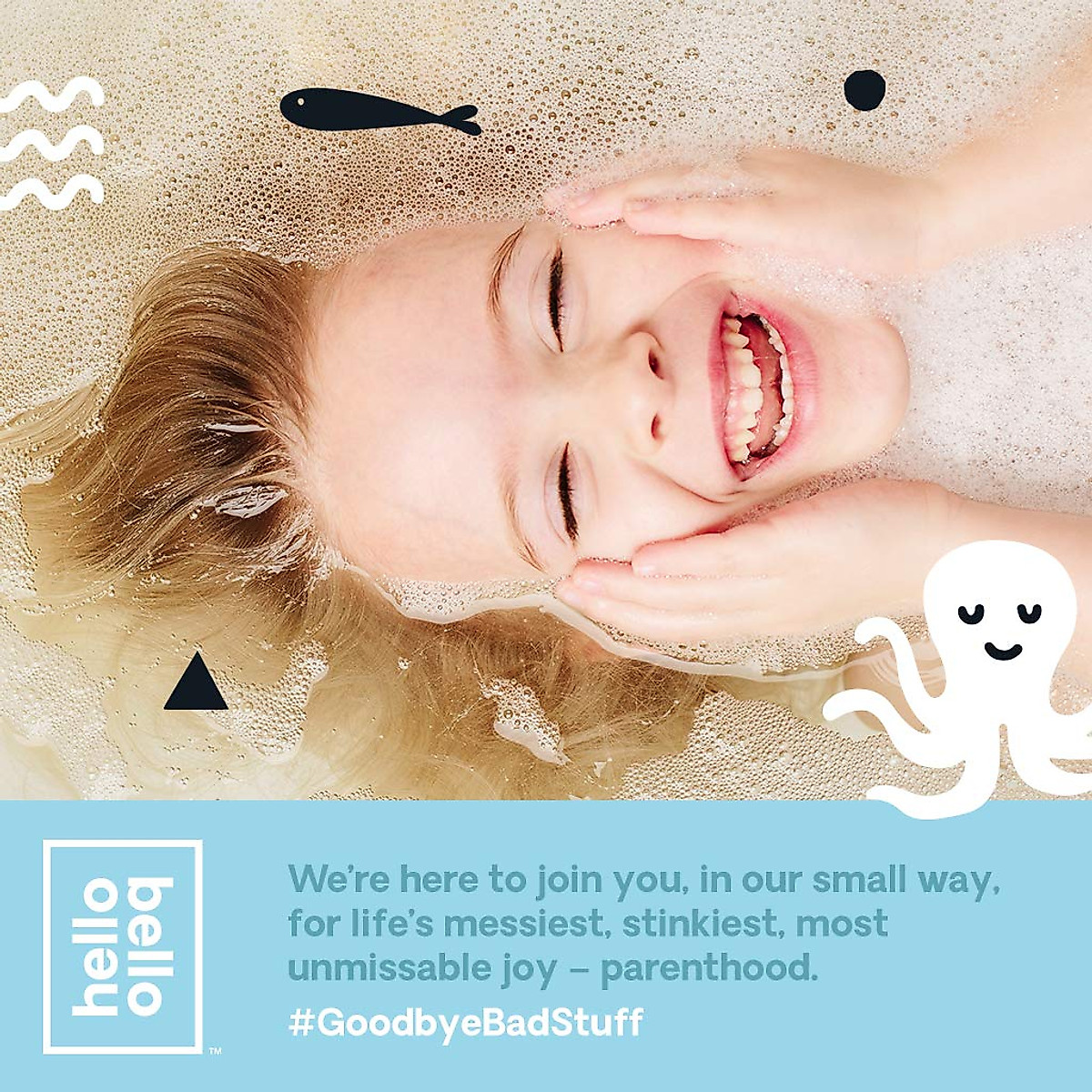 Hello Bello Baby Shampoo + Body Wash - Tear-Free, Hypoallergenic, Dermatologist & Pediatrician Tested - Thoughful Ingredients - Lavender 10 Fl Oz (Pack of 1)