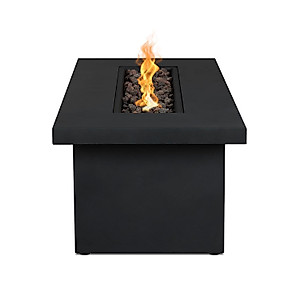 Lakeview Mysticwood 48-Inch Rectangle Natural Gas Fire Table - Stacked Stone - (Ships as Propane w/NG Conversion Kit) - SC-C1460NG-SS