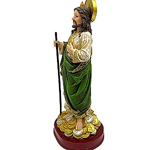 GUANG Rome Series St. Judas Statue Stepping on Money and Crutches Room Decorations Religious Gifts