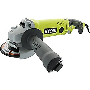 Ryobi AG454 7.5 Amp 120V AC 11,000 RPM Corded Angle Grinder w/ Rear Rotating Handle