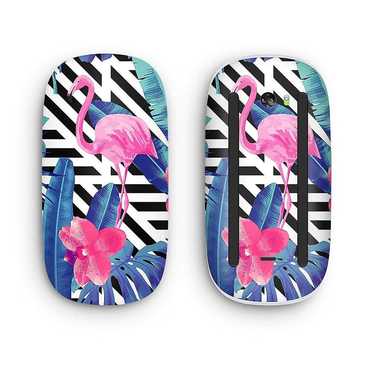 Design Skinz Vivid Tropical Chevron Floral v2 Vinyl Decal Compatible with The Apple Magic Mouse 2 (Wireless, Rechargable) with Multi-Touch Surface