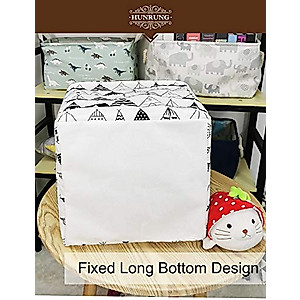 HUNRUNG Square Storage Bins Nursery Hamper Canvas Laundry Basket Foldable with Waterproof Nursery Boxes for Shelves/Gift Baskets/Toy Organizer/Children Room Decor（Square-Tent）