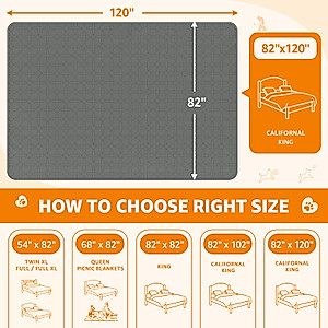 Waterproof Blanket Couch Cover for Dogs - Washable Soft Pet Blanket for Furniture Bed Couch Sofa Covers Protector Reversible Blankets for Kids Dog Cat (Dark Gray+Light Gray,82'' x 120'',2 Pack)