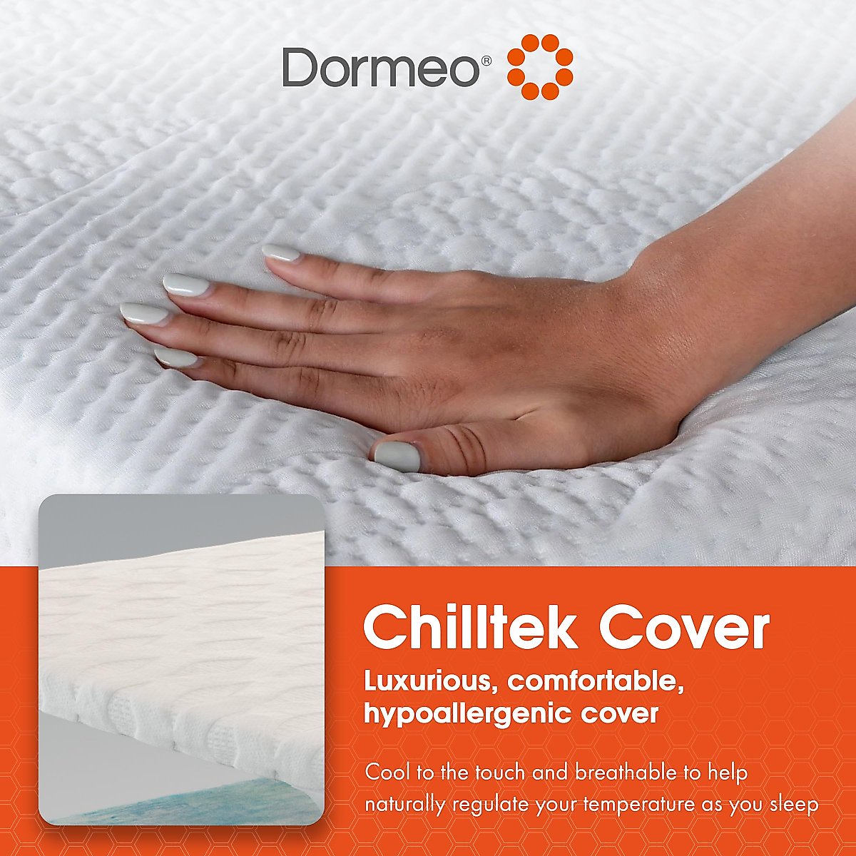 Dormeo Recovery 10" Twin Mattress with Signature Recovery Foam™ and Pressure Relieving OctaspringⓇ Technology, Medium Firm -75” L x 38” W x 10” H