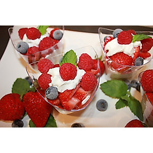 100Pcs/set Dessert Cups Mini Cubes Clear Tasting Sample Glass Containers Elegant Square Plastic Bowls Disposable