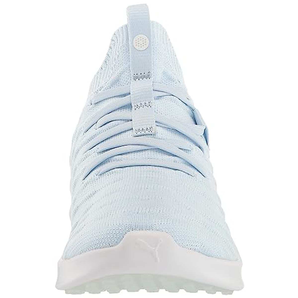 Puma Golf NA Women's Laguna Fusion Knit Sneaker, ICY Blue-Puma White, 10