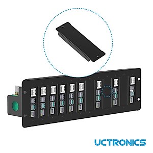 UCTRONICS Blank Covers for Raspberry Pi 3U Rack Mount, 4-Pack