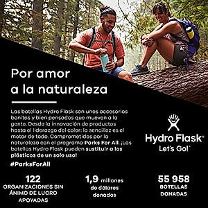 Hydro Flask Water Bottle 621 ml (21 oz), Stainless Steel & Vacuum Insulated, Standard Mouth with Leak Proof Stainless Steel Cap, Pacific