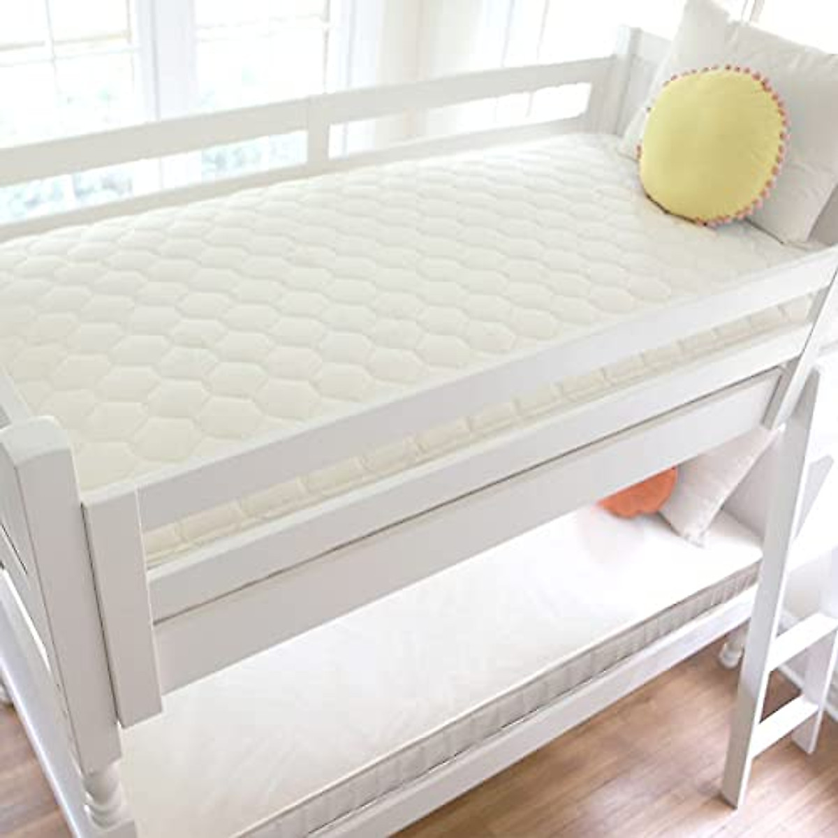 Naturepedic 2-in-1 Organic Kids Mattress, Natural Mattress with Quilted Top and Waterproof Layer, Non-Toxic, Twin Size