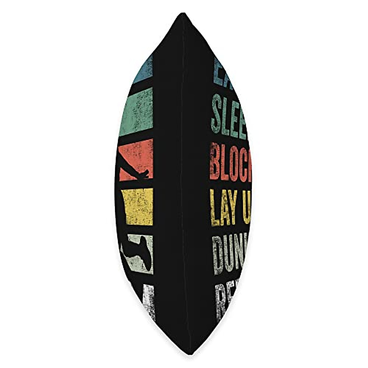 Alien Bee Basketball Fans Jerseys Eat Sleep Basketball Repeat Throw Pillow, 18x18, Multicolor